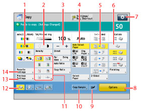 Various Features of the Express Copy Basic Features Screen - Canon ...
