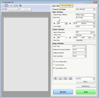 Configuring Scan Settings in Advanced Mode - e-Manual
