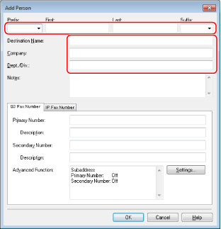 Registering a Person in an Address Book - Canon imageRUNNER ADVANCE ...
