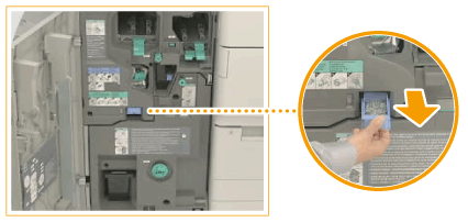 Discarding Staple Waste (Staple Finisher-X1/Booklet Finisher-X1)