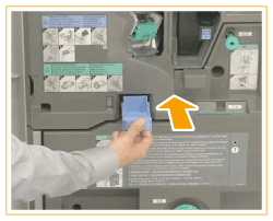 Discarding Staple Waste (Staple Finisher-X1/Booklet Finisher-X1)